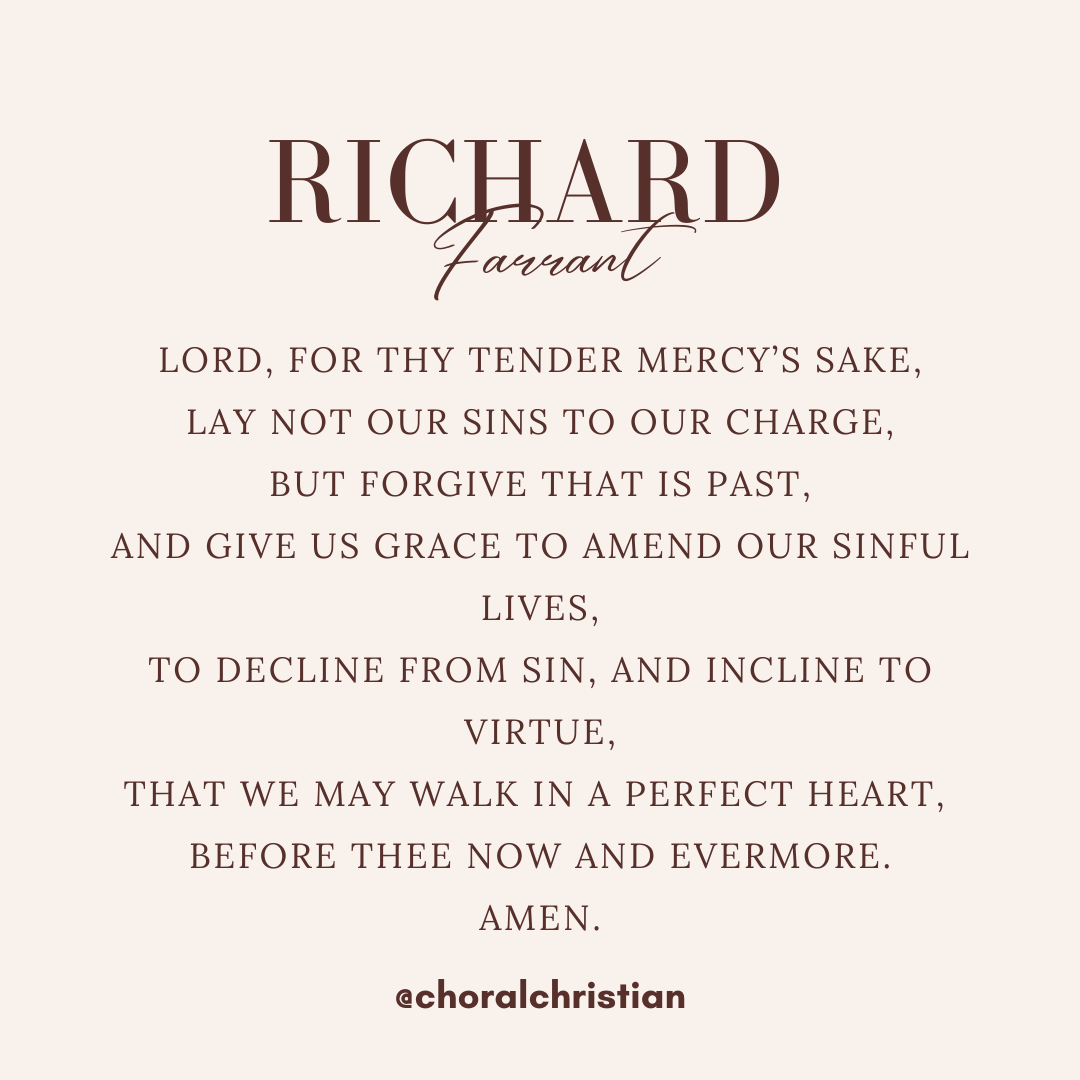 Lord For Thy Tender Mercy's Sake - Richard Farrant - choralchristian.org